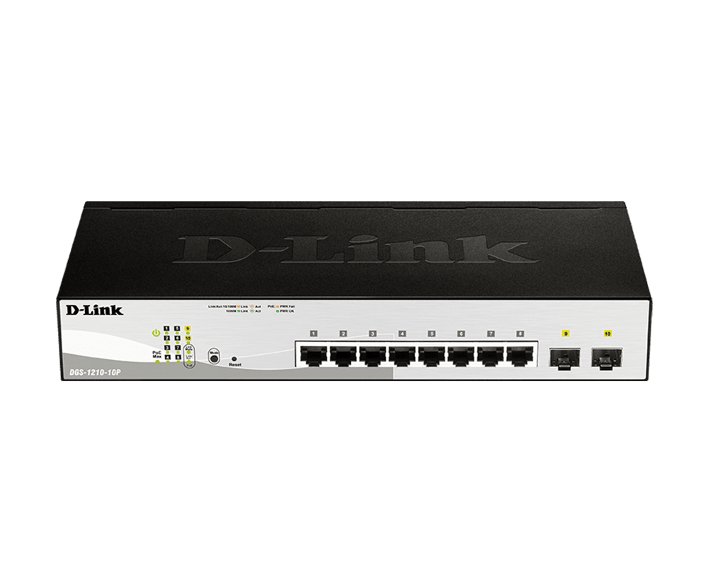 D-Link 8 Port POE Switch DGS-1210-10P-1